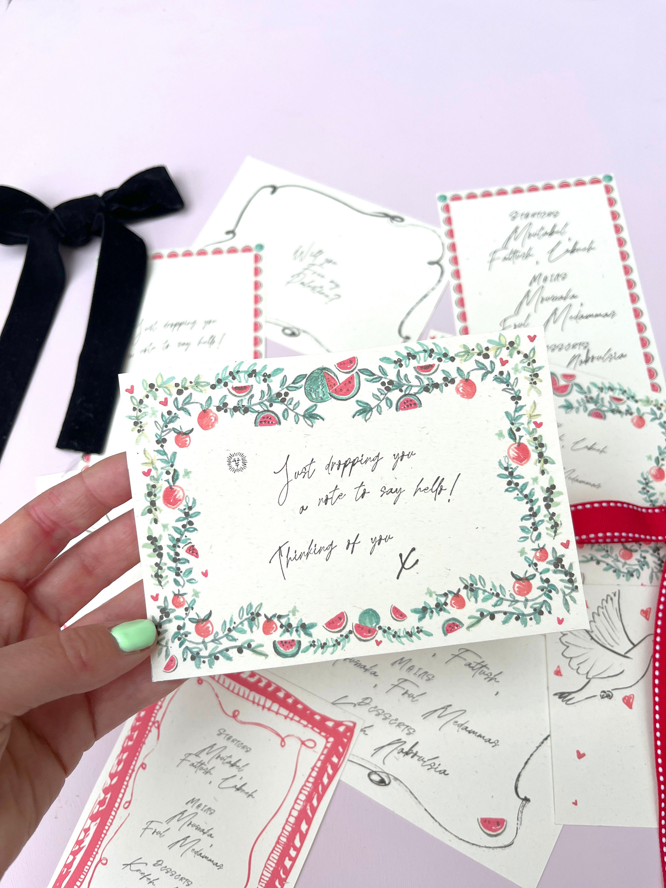 DIGITAL DOWNLOAD A6 Menus, Note Cards, Palestine, Menu, Table Scape ...