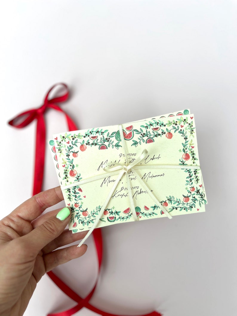 DIGITAL DOWNLOAD A6 Menus, Note Cards, Palestine, Menu, Table Scape ...