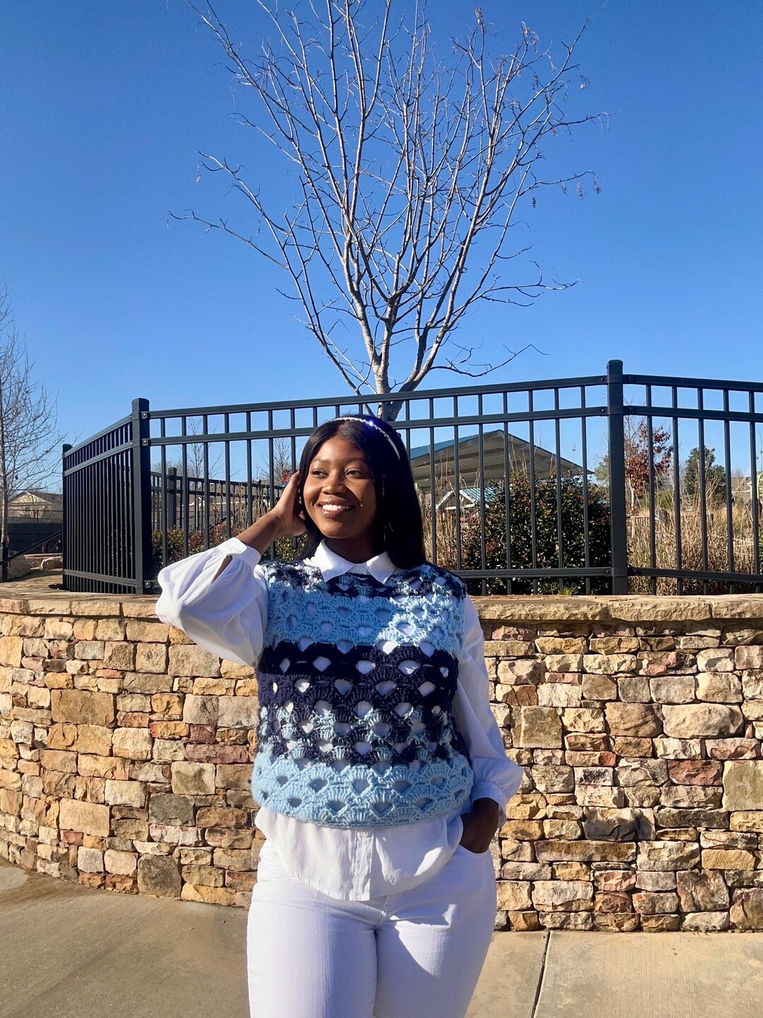 Crochet Sweater Vest Perfect for Winter Pattern-instant PDF Digital Downloadable Crochet Vest ...