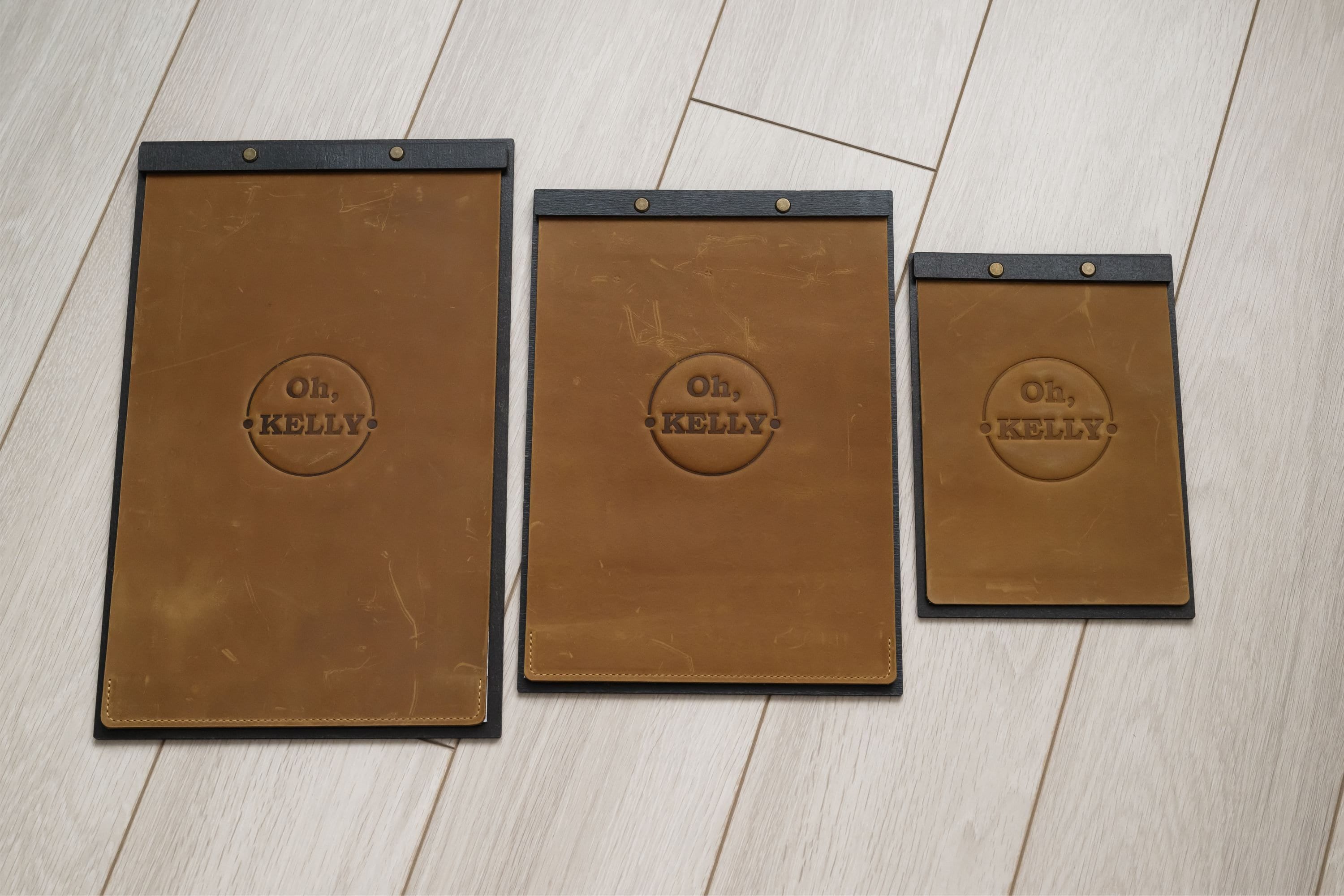 Wooden Menu Board With Debossed Leather Cover Restaurant - Etsy