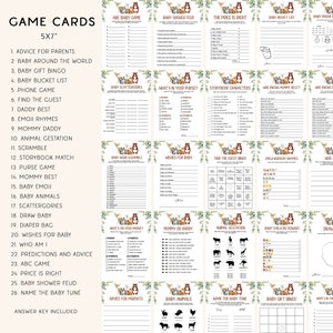 Baby Shower Games Woodland Theme Editable Bundle Woodland Creatures ...