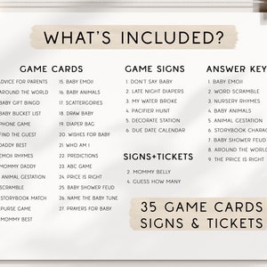 Editable Clothesline Baby Shower Game Bundle, Gender Neutral Baby ...