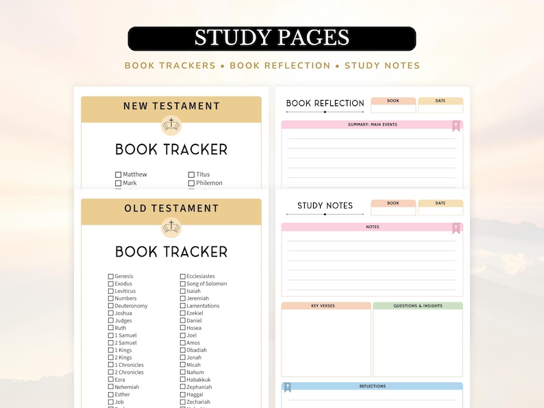 Bible Made Simple Book Summary Pages, Printable Bible Study Inserts ...