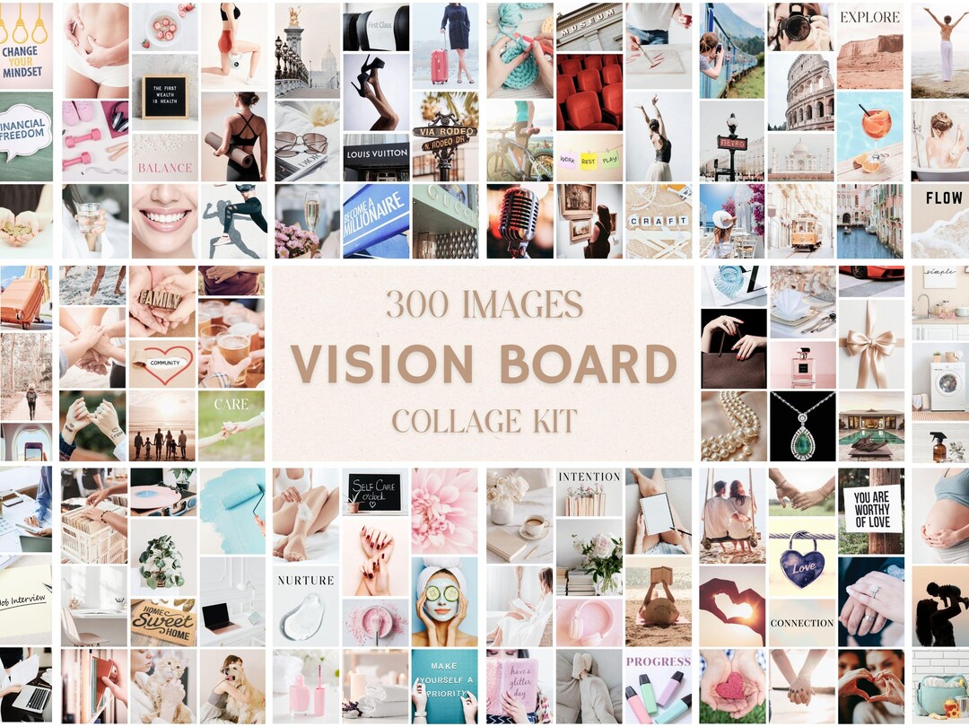 2026 Vision Board Collage Kit Printable for Woman, Manifestation ...