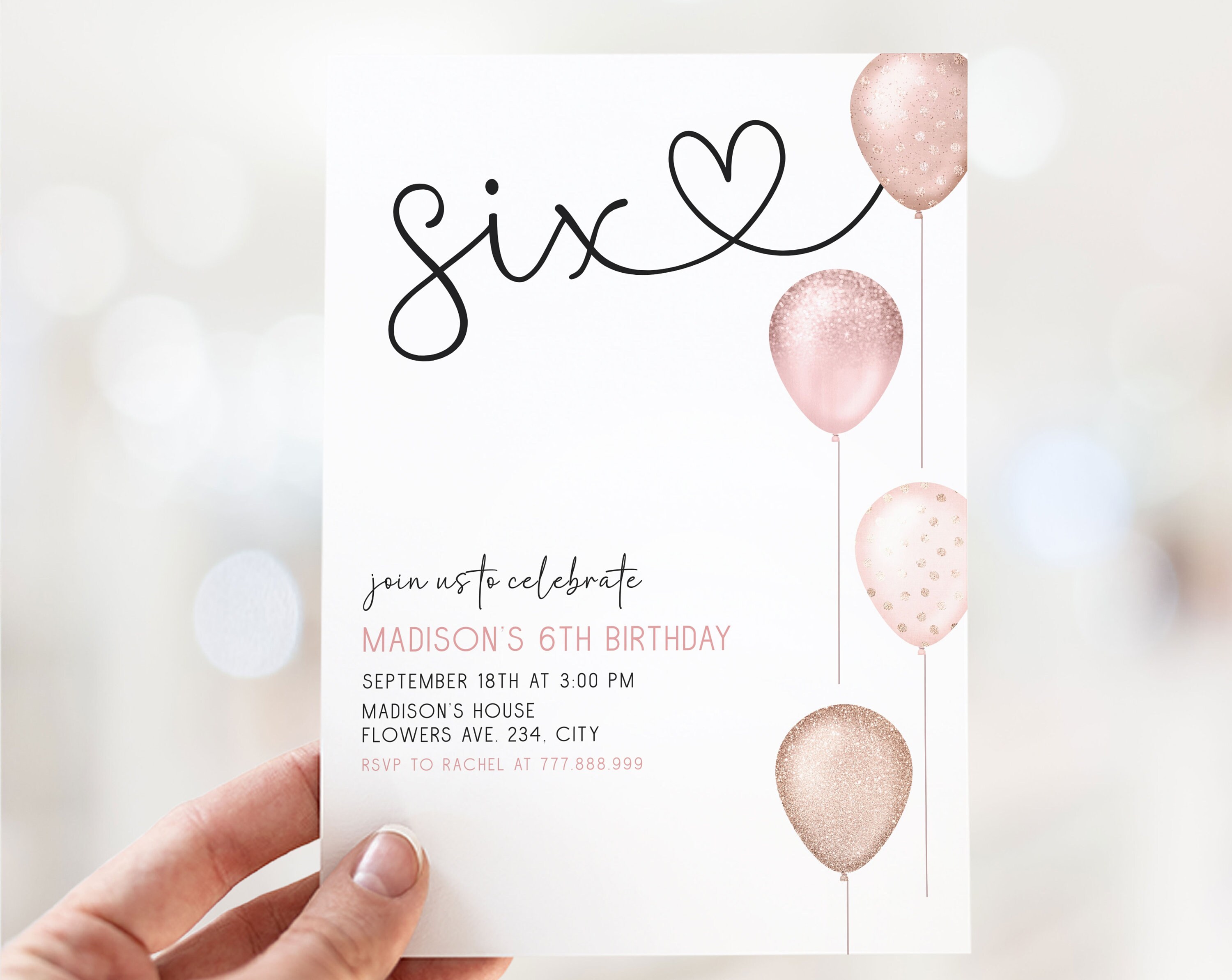 Girls 6th Birthday Invitation Wording Editable Joint Twin Birthday