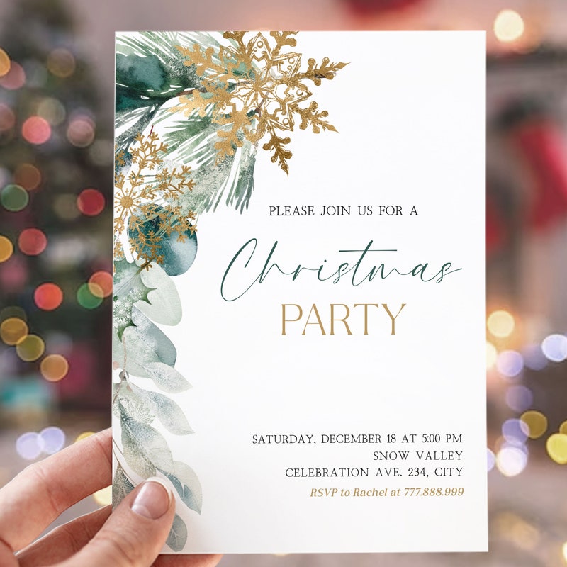 Green Party Invitations - Etsy