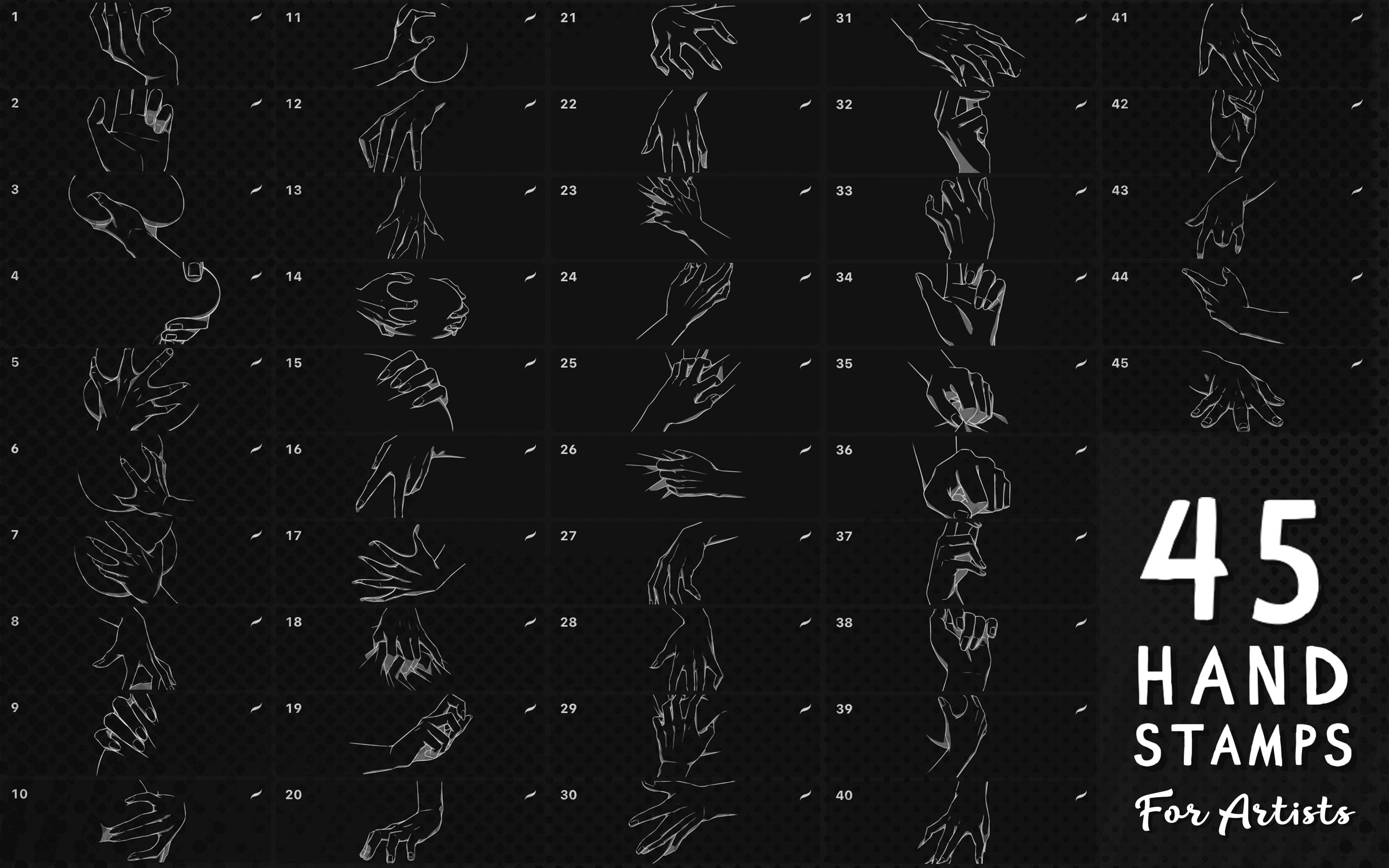 Special Hand Stamps for Artists (procreate, Photoshop, CSP, Images) - Etsy