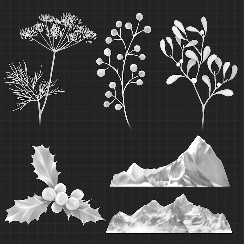 Winter Forest Brush Set for Procreate - Etsy