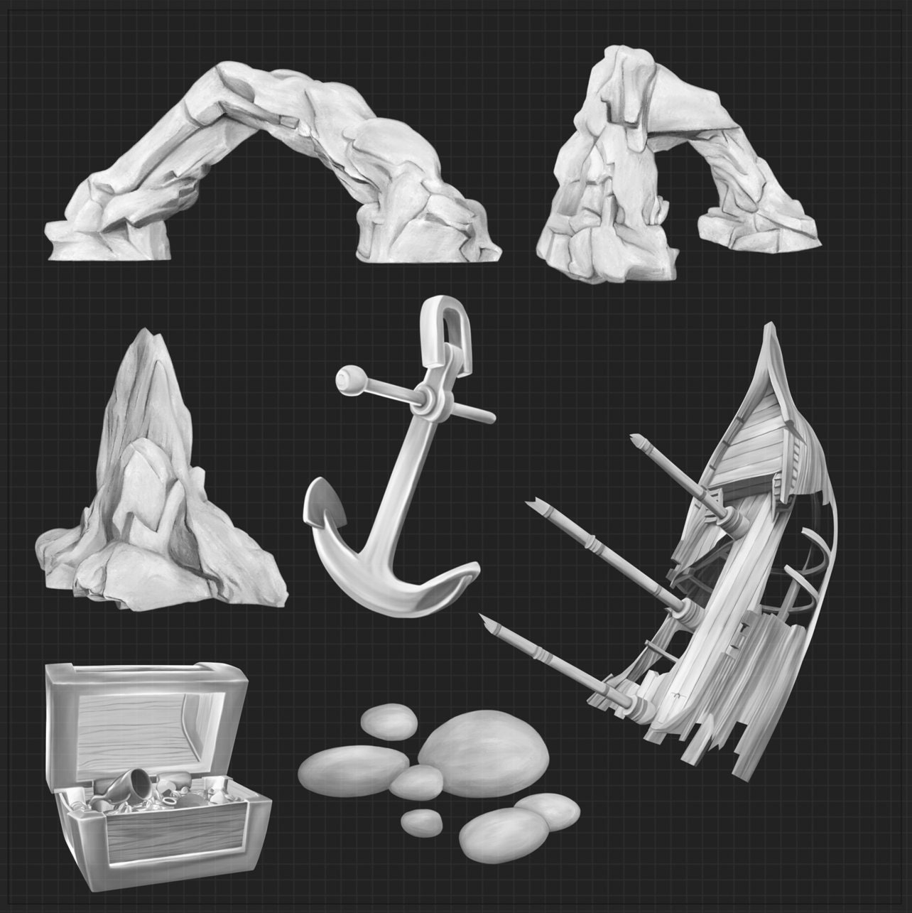 Atlantis Brush Set for Procreate Water Fish Scales Bubbles | Etsy