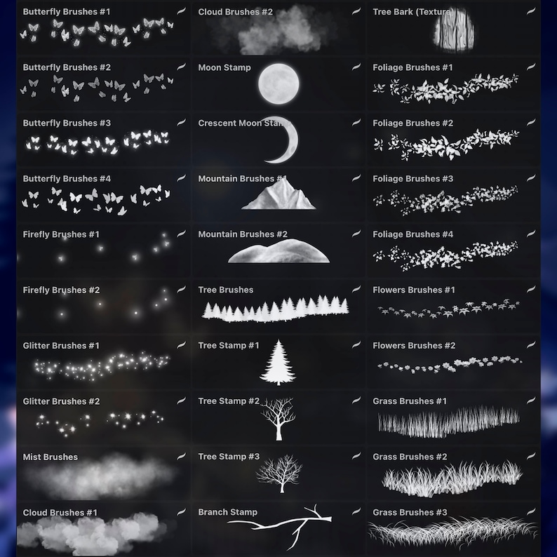 Magic Forest Brush Set for Procreate - Etsy