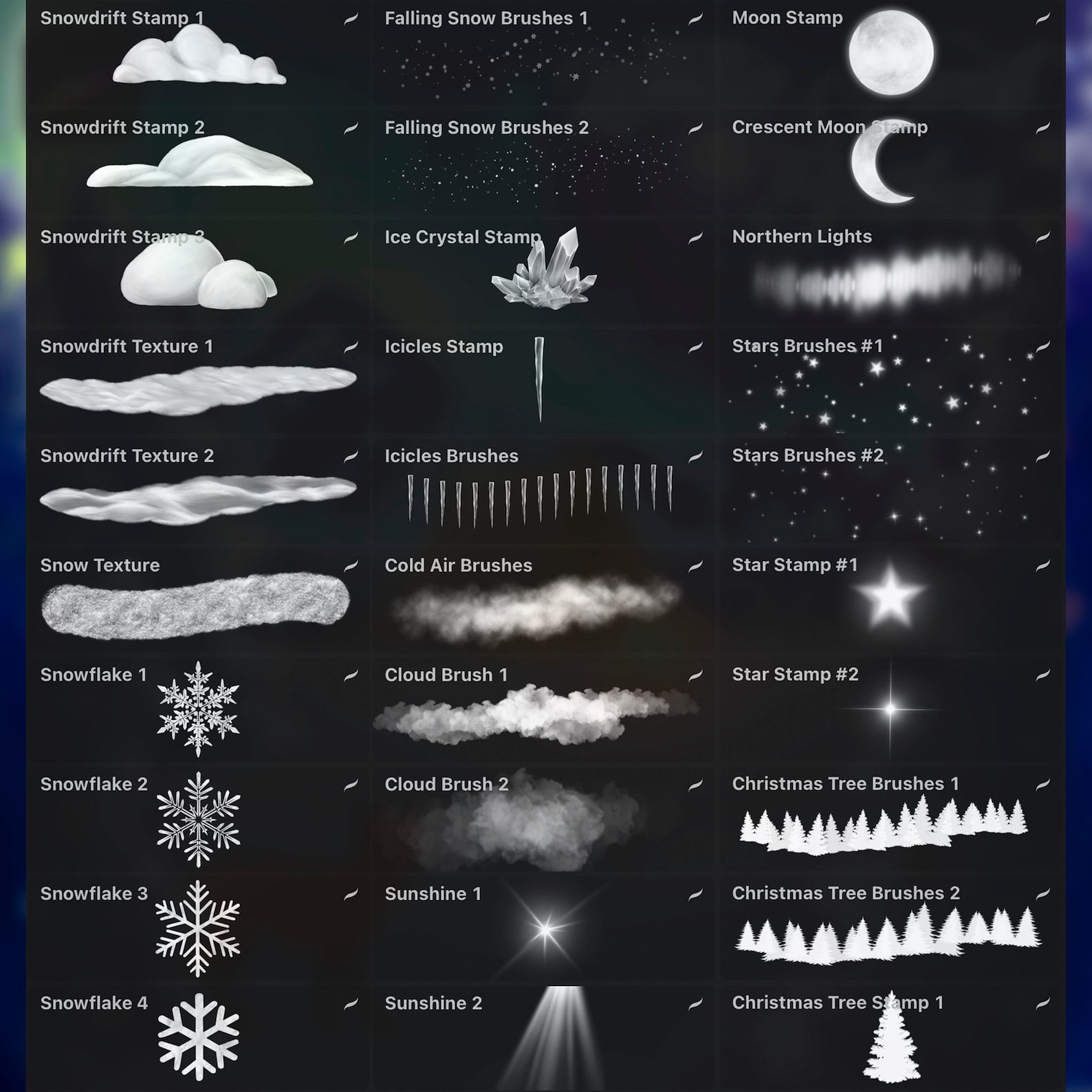 Winter Forest Brush Set for Procreate - Etsy