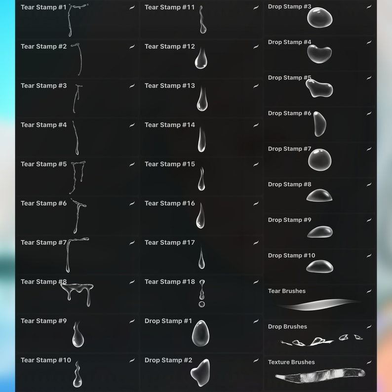 Tears Brushes for Procreate (realistic) - Etsy