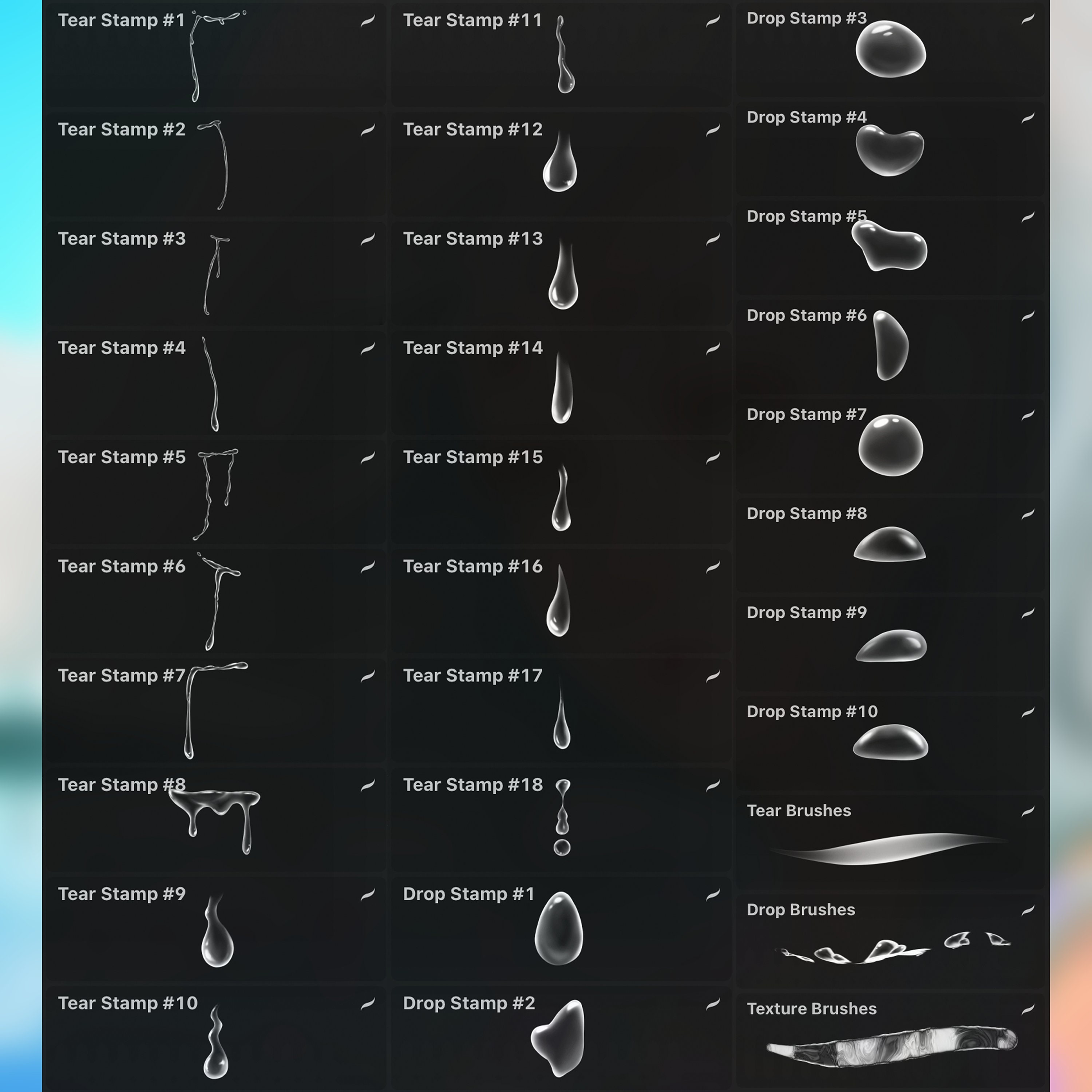 Tears Brushes for Procreate realistic - Etsy