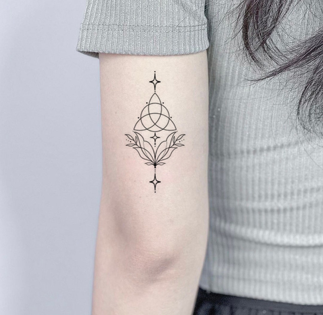 Triquetra Temporary Tattoo, Trinity Knot Tattoo, Fake Tattoo ...