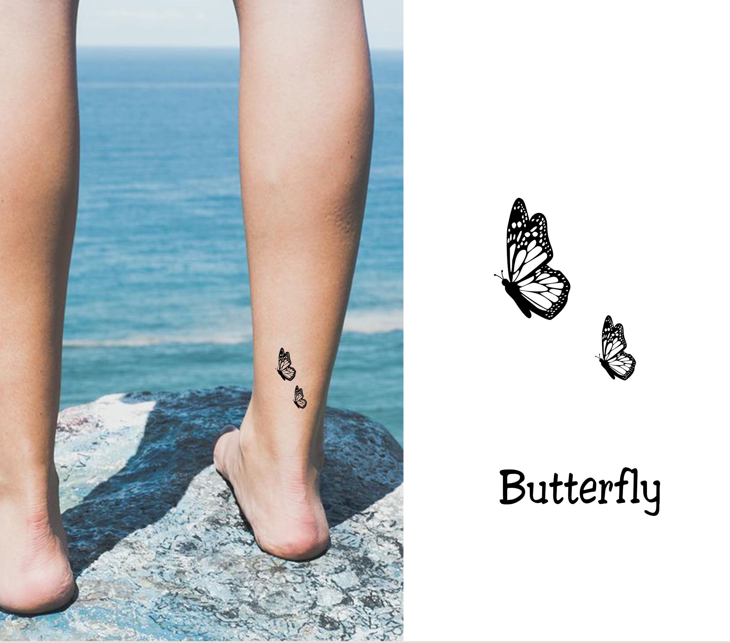 Butterfly Tattoos On Ankle