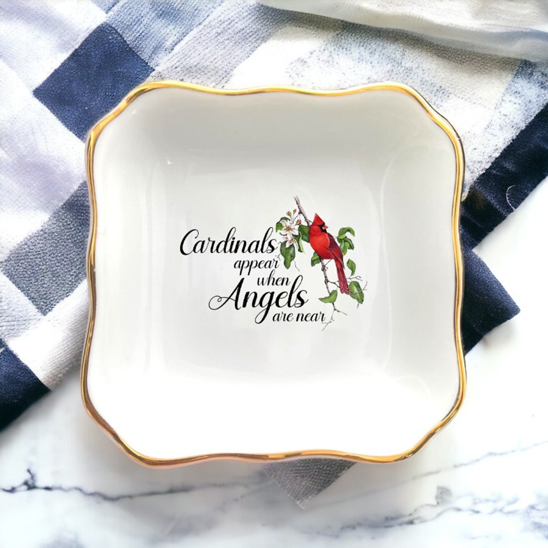 Cardinal Gift Ring Dish, Memorial Keepsake, Cardinal Red Bird Jewelry ...