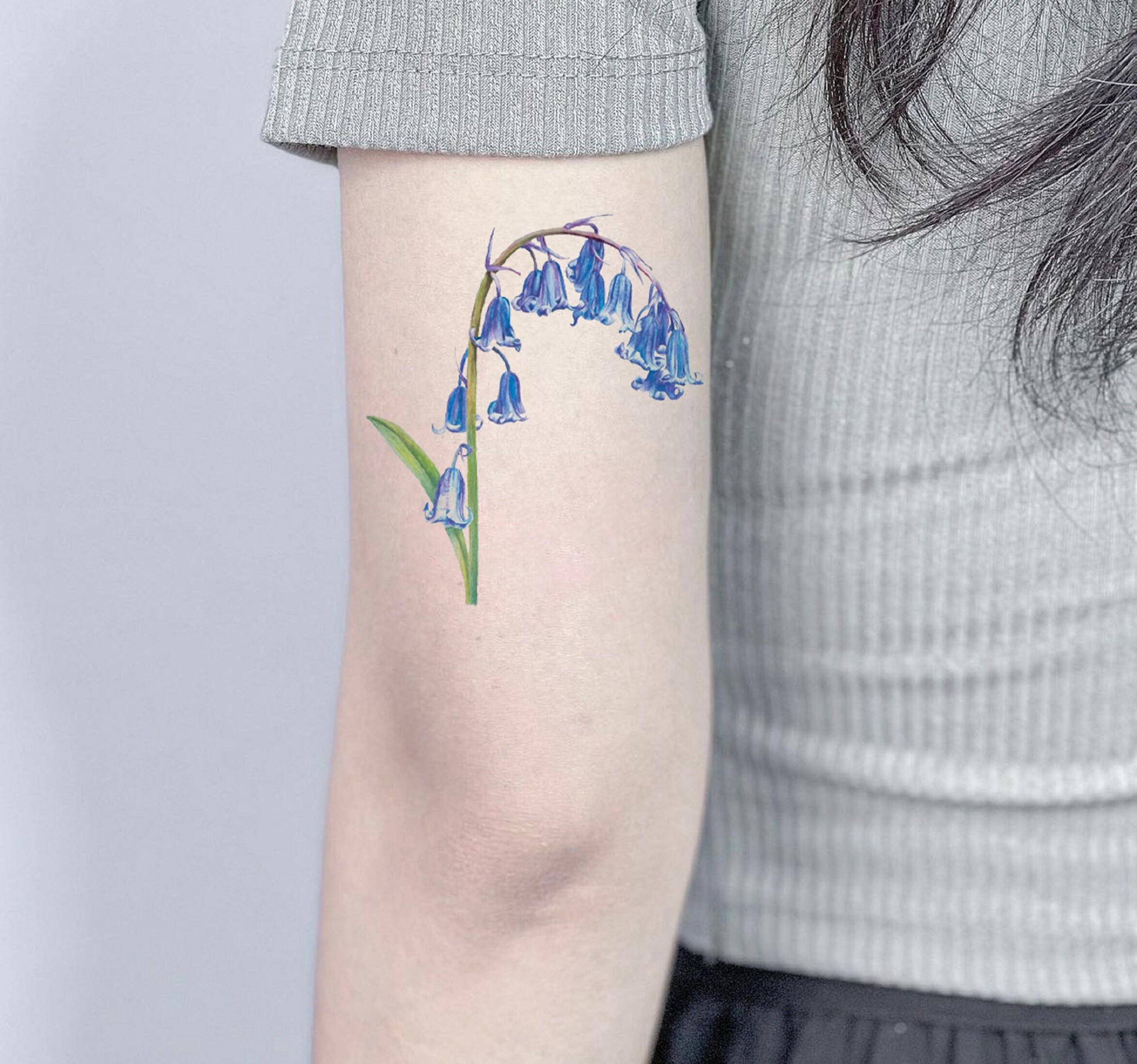 Bluebell Temporary Tattoo, Fake Tattoo, Tattoo Artist Gift, Waterproof ...
