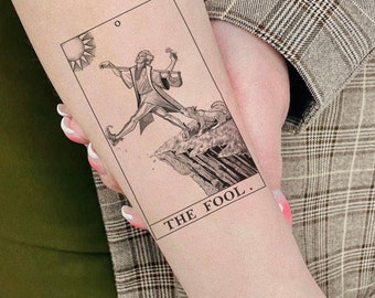 Fool Tarot Temporary Tattoo Sticker set of 2 - Etsy