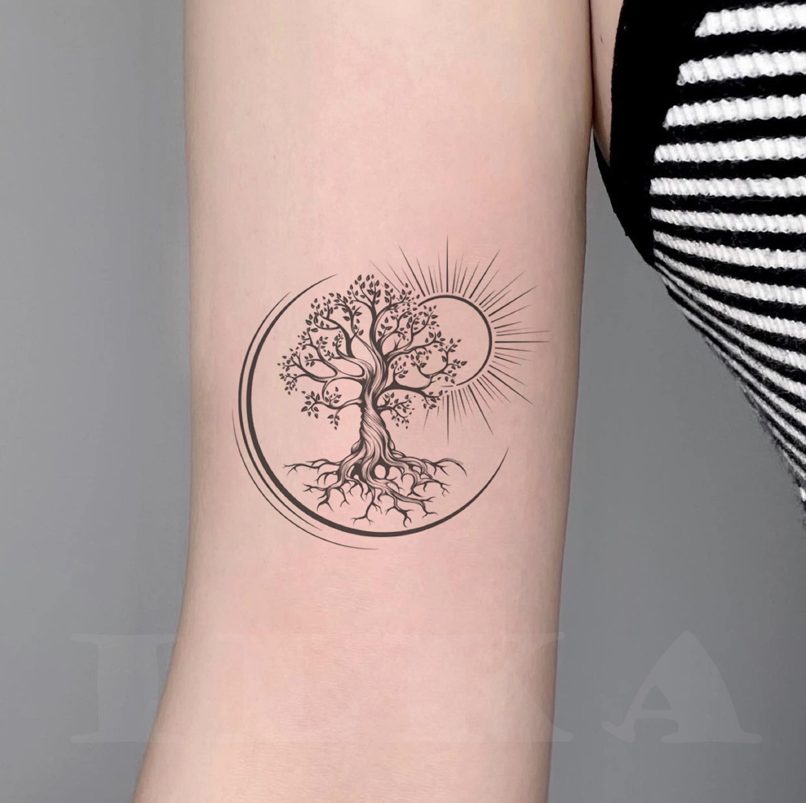 Tree of Life Temporary Tattoo, Life Tree Tattoo, Fake Tattoo, Tattoo ...