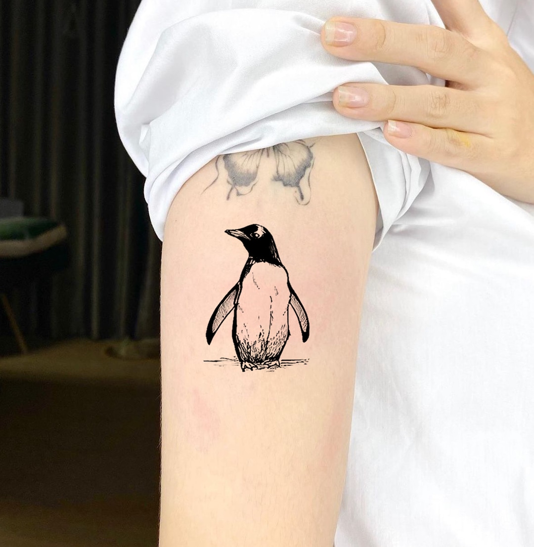 Penguin Temporary Tattoo, Fake Tattoo, Removable Tattoo, Waterproof ...