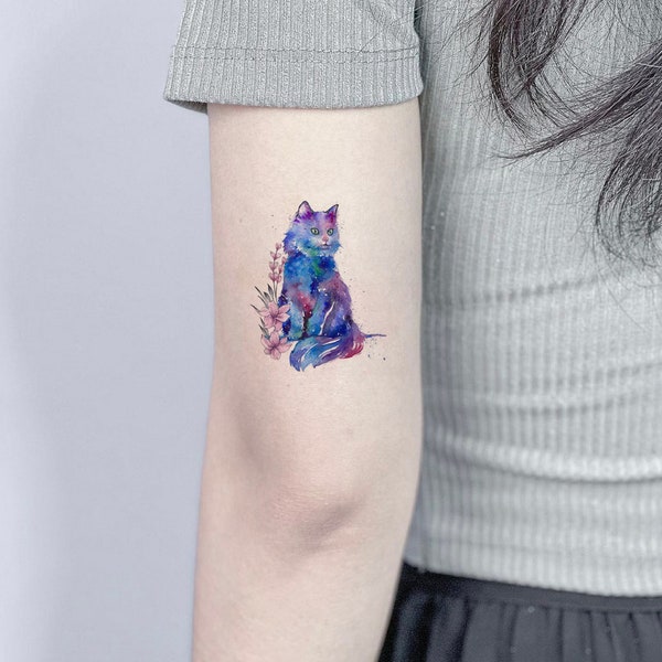 Galaxy Cat Tattoo - Etsy