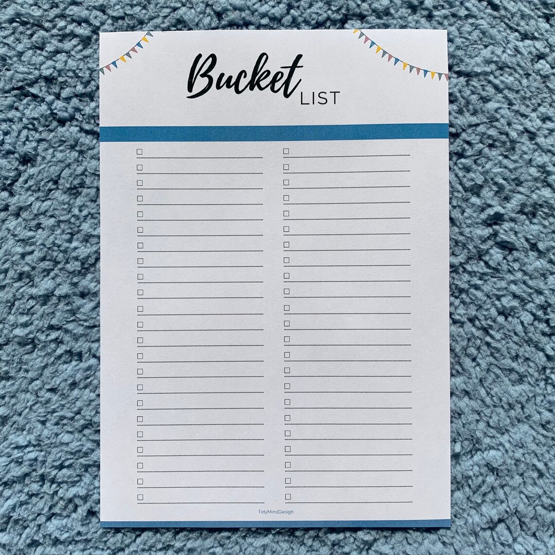 Bucket List Printable Template | Life Goals List | Things to Do Before ...