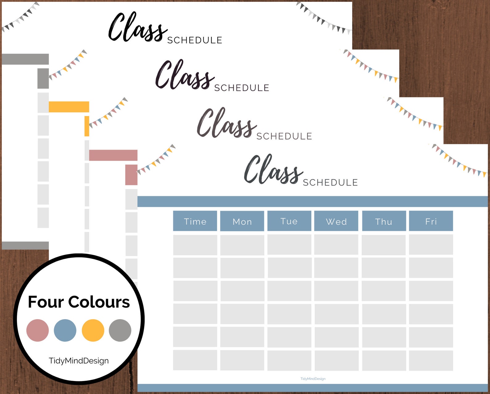 Weekly Class Schedule Printable | Printable School Timetable Template ...