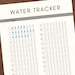 Water Intake Tracker Printable Monthly Water Tracker Hydration Tracker ...