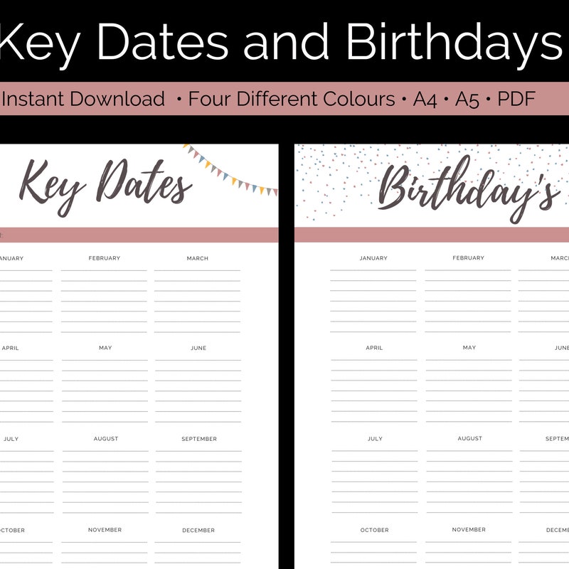 Birthday Tracker - Etsy