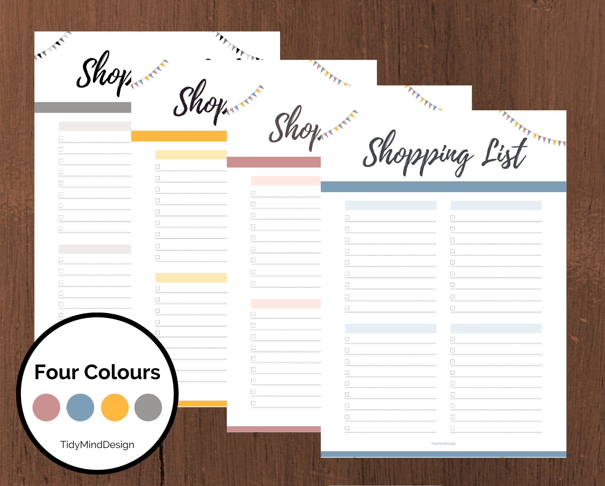 Grocery List Printable Template | Food Shopping List Download | Grocery ...