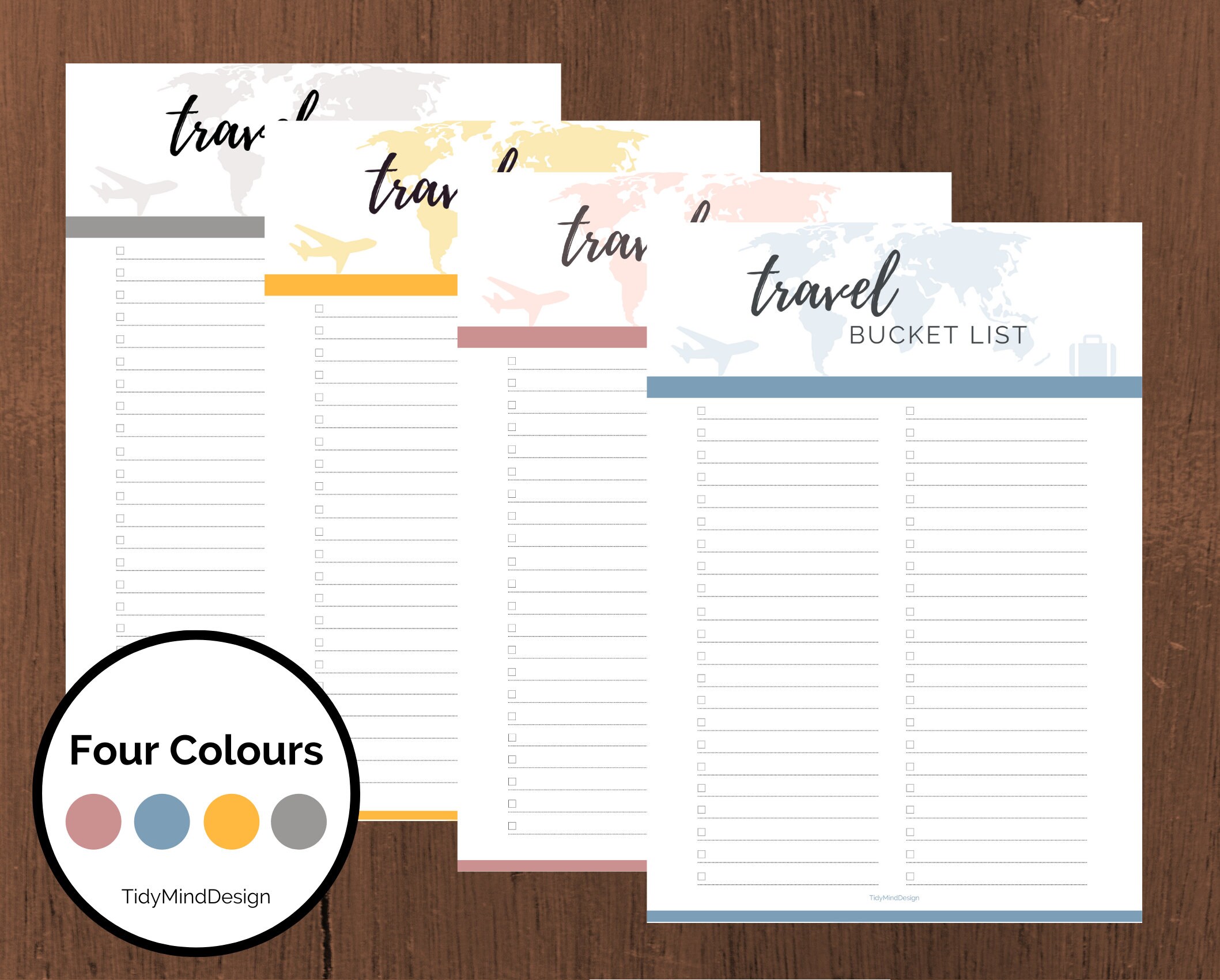 Travel Bucket List Printable | Bucket List Template | Adventure Bucket ...