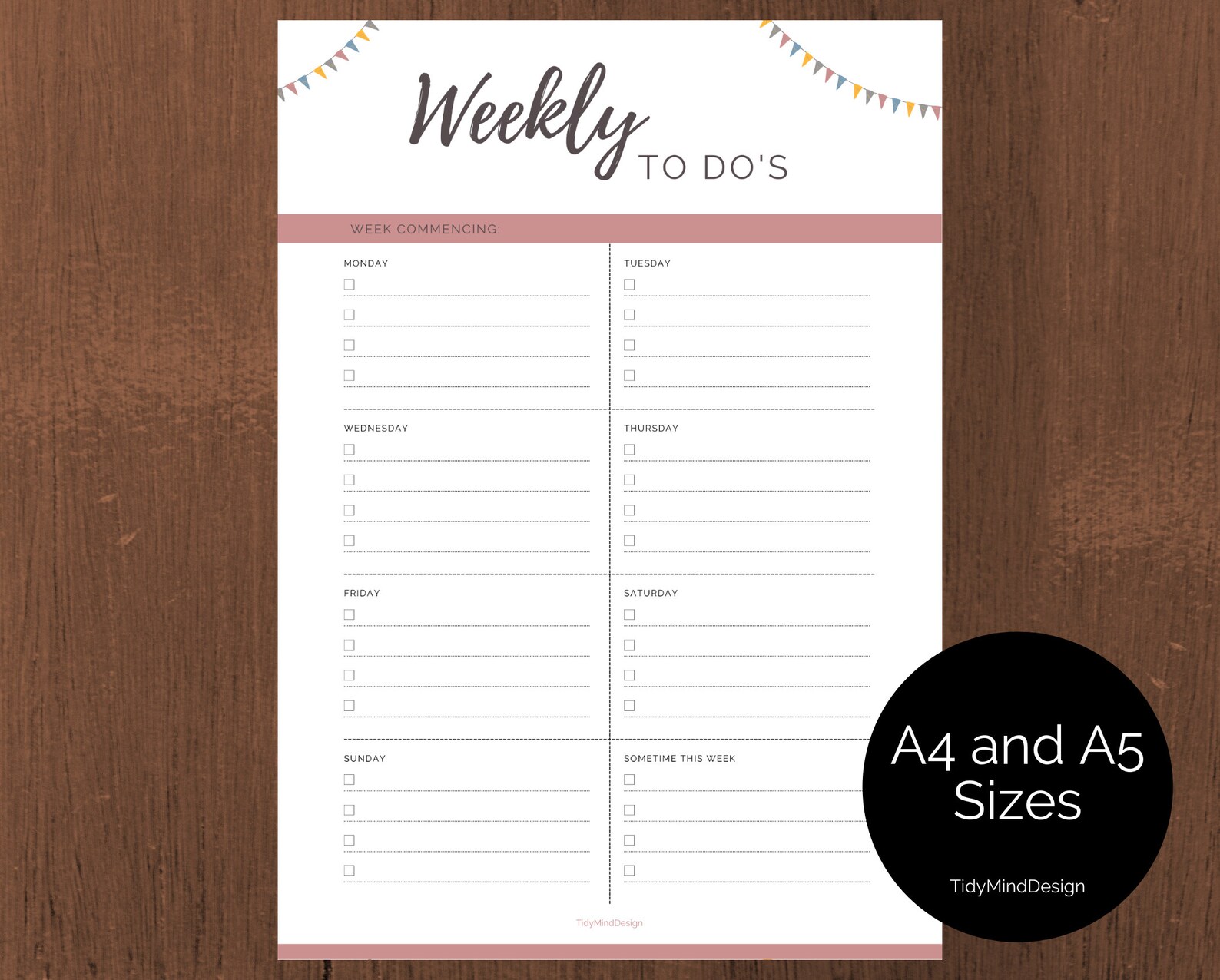 Weekly to Do List Printable | Weekly Planner Template | Task List ...
