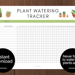 Printable Plant Watering Tracker | Houseplant Watering Schedule | Plant ...