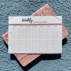 Weekly AM PM Planner Printable | Weekly Schedule Template | Morning ...