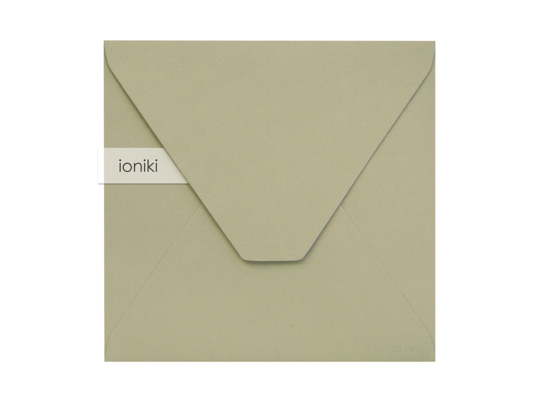 Khaki Envelopes 168x168mm/6.61x6.61in, Line Texture|premium Heavyweight ...