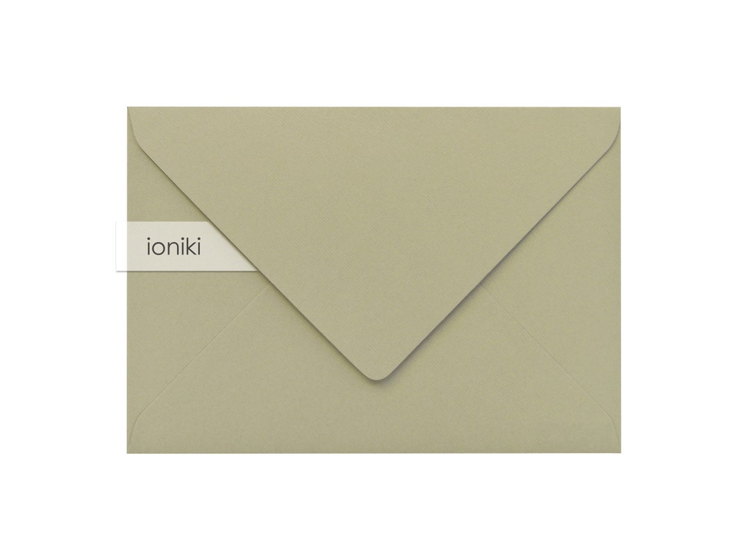 Enveloppes kaki 115 x 165 mm/6,50 x 4,53 pouces (C6), texture trait ...