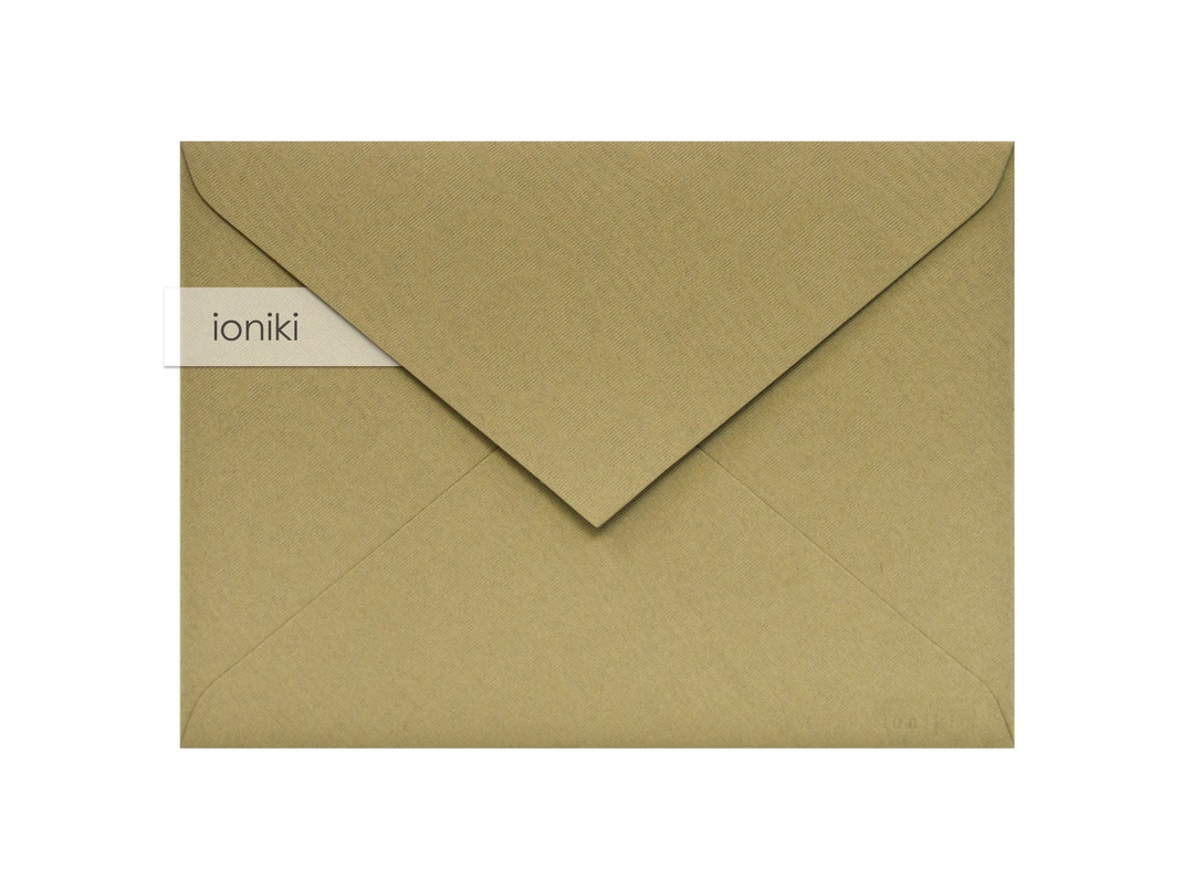 Olive Green Envelopes 133x183mm/7.20x5.24in, Tree Trunk Texture | Premium Quality Heavyweight ...