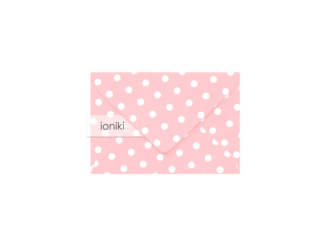 Pink With White Polka Dots Envelopes 75x110mm/4.33x2.95in(c7),dot ...