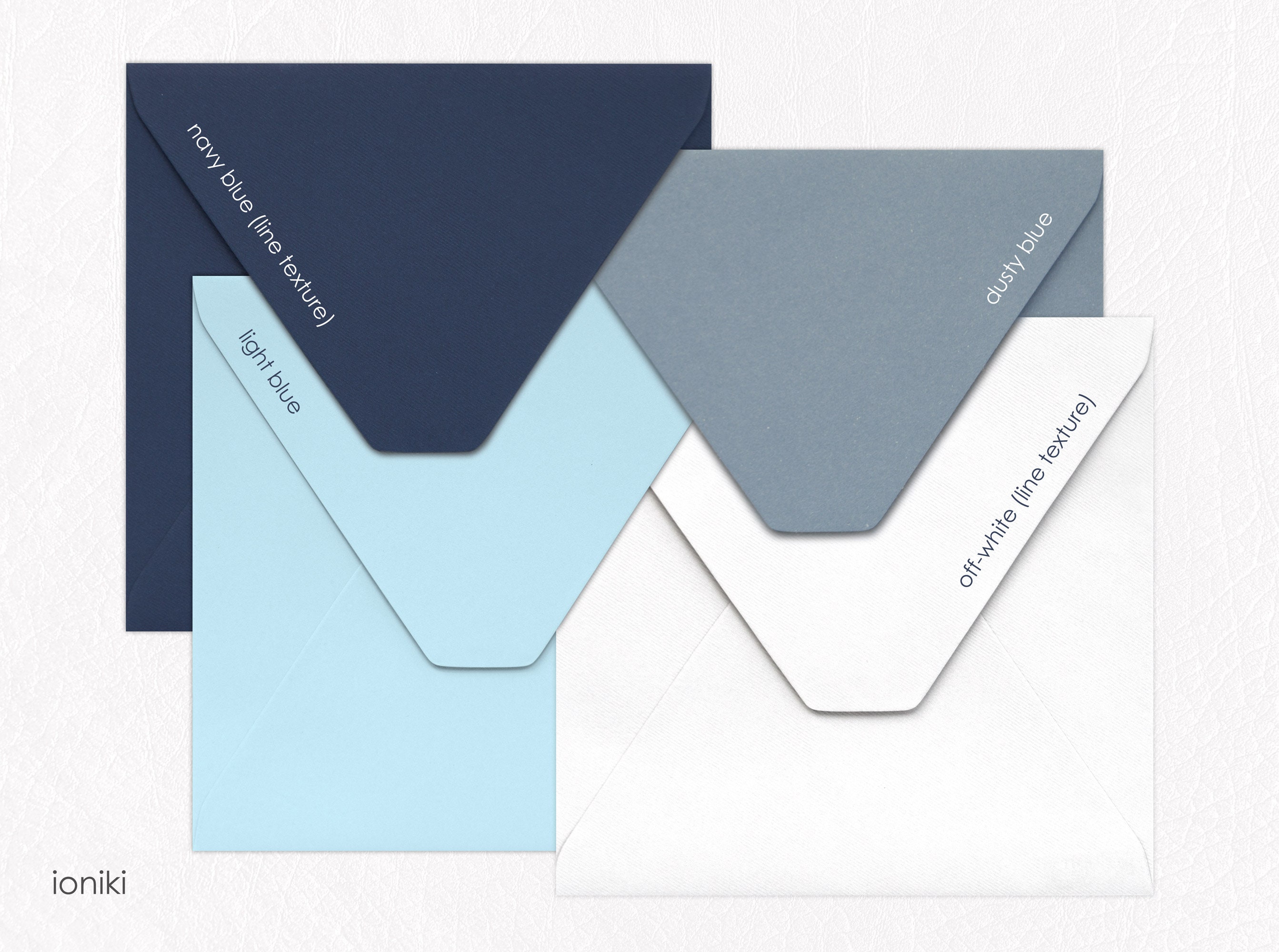 Navy Blue Envelopes 168x168mm/6.61x6.61in, Line Texture Premium ...