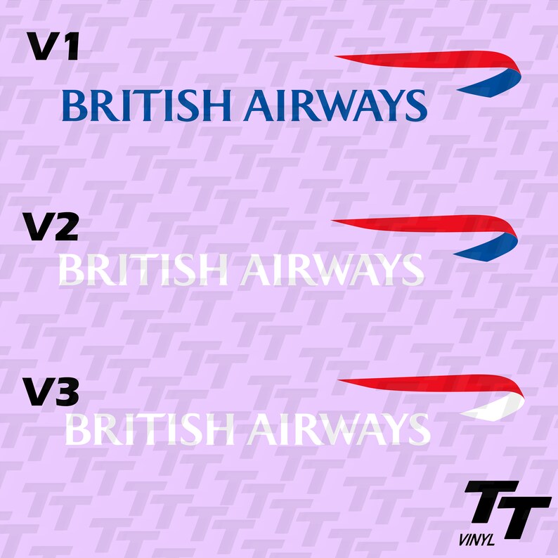 British Airways Logo Vinyl Decal Sticker with Transfer Tape - Etsy