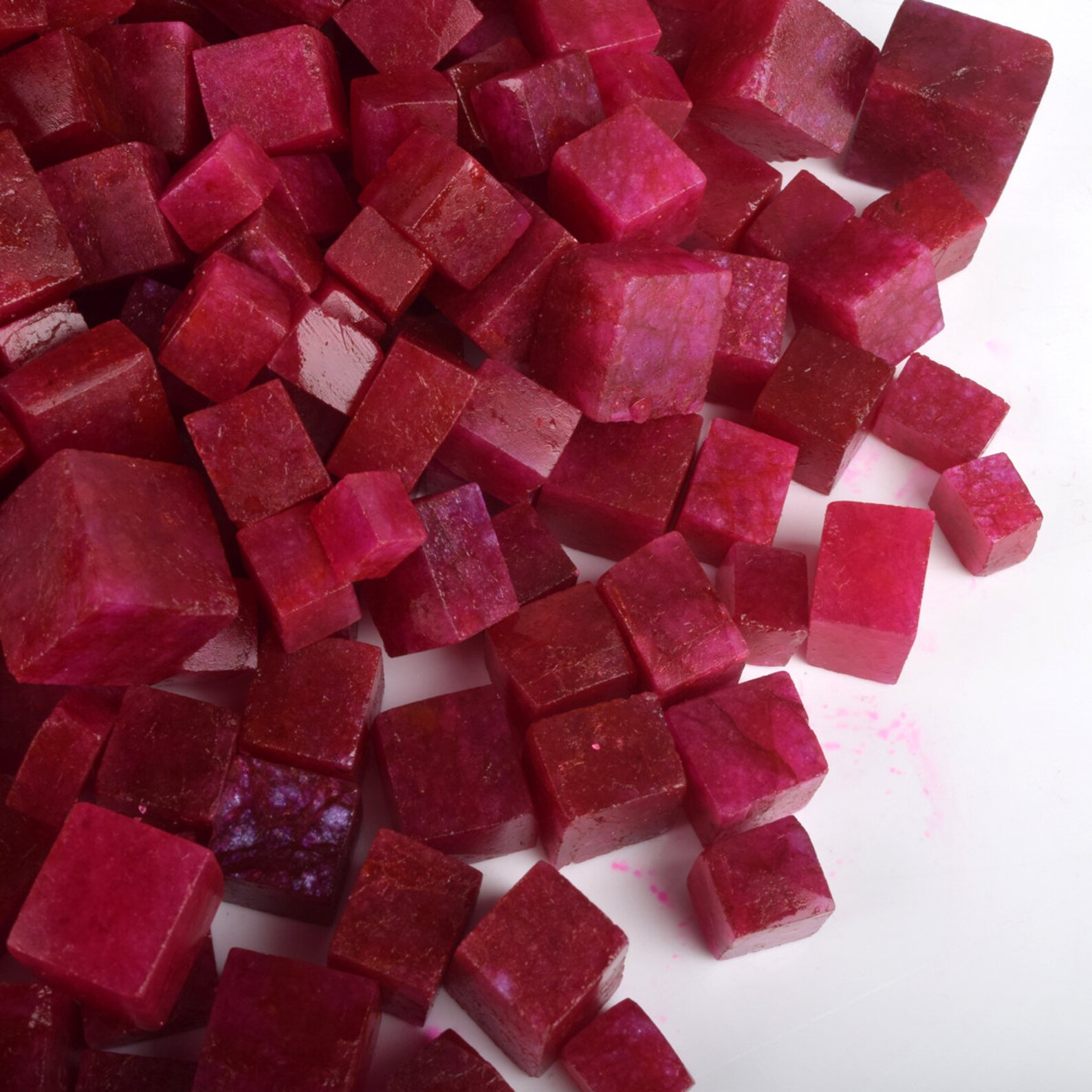 Ruby Gemstone Cube Natural Square Shape Loose 1500 Ct. Lot | Etsy