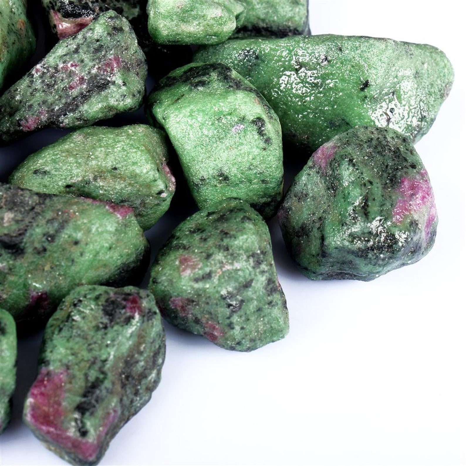 Zoisite Rough Red And Verde Ruby Natural Gemstone Irregular Raw Etsy