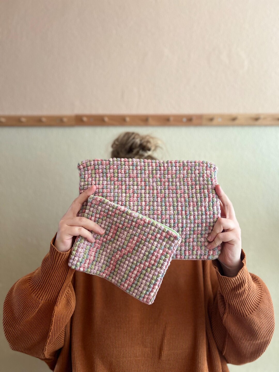 Crocheted Cosmetic Bag - Etsy