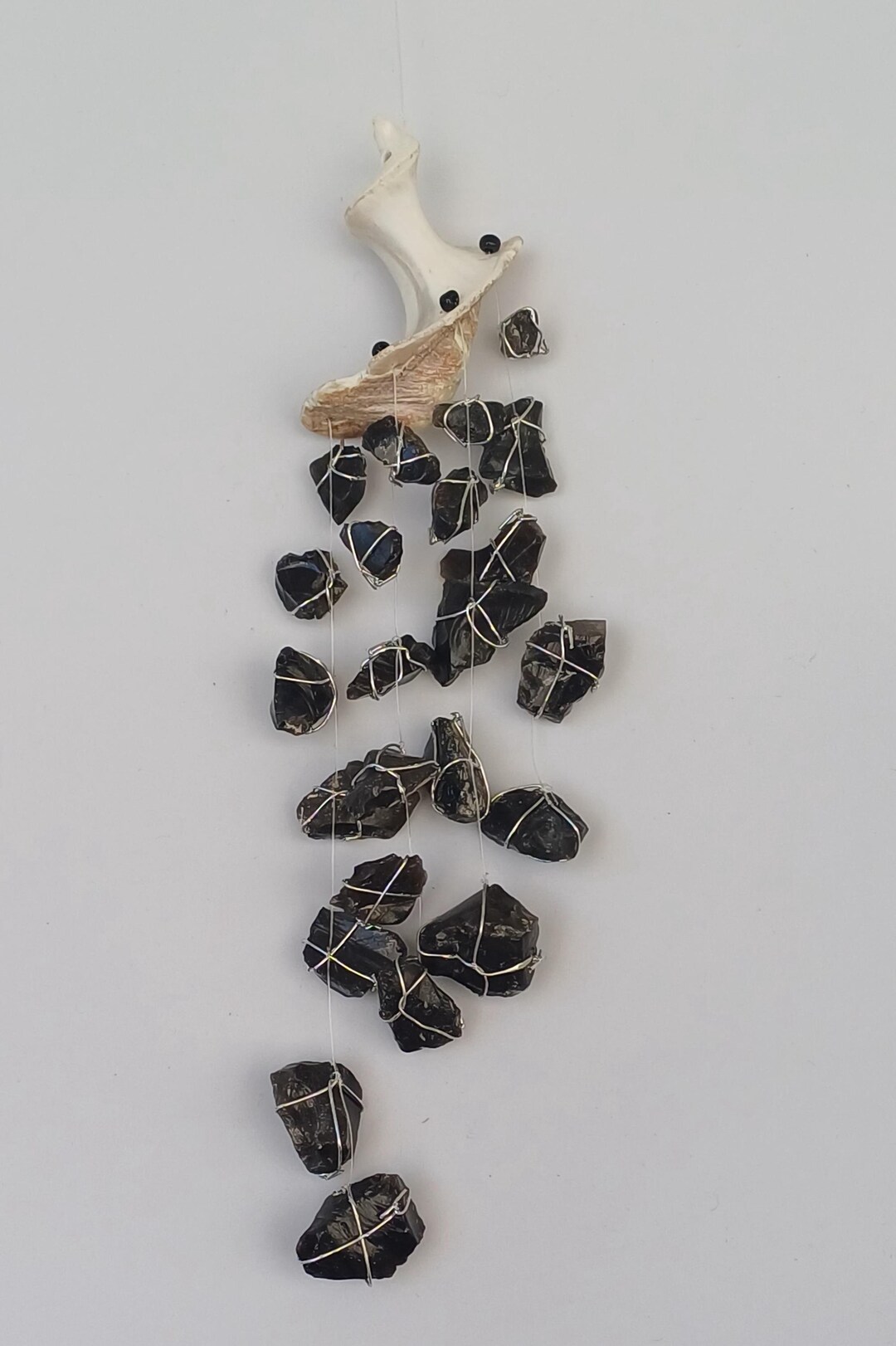 Obsidian Stone Mobile,hanging Boho Style Decoration, Good Energy Stone ...