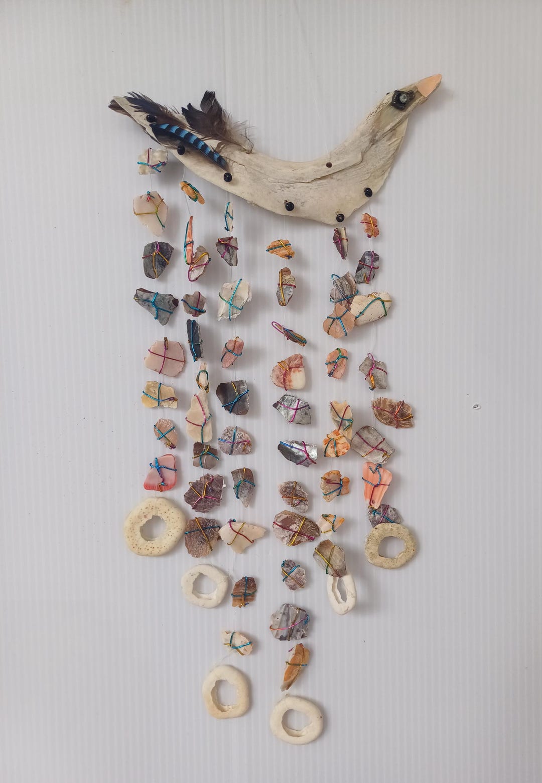 Boho Shell Mobile, Bird Shape, Beach House Decor - Etsy