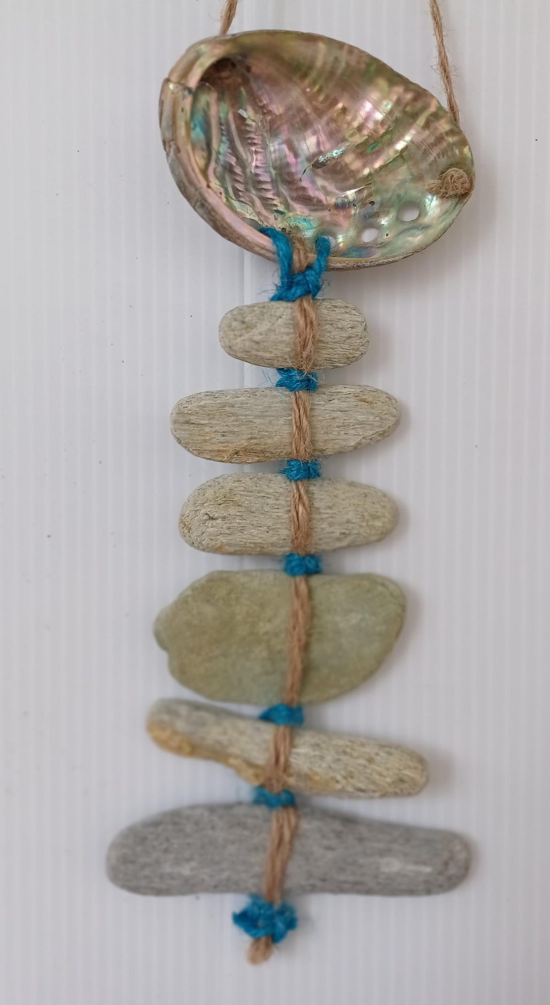 Macrame Abalone Shell Garland, Sea Stone Wall Hanging - Etsy