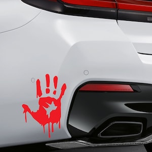 Bloody Handprint Decal Bloody Hand Decal Halloween Car Decal - Etsy