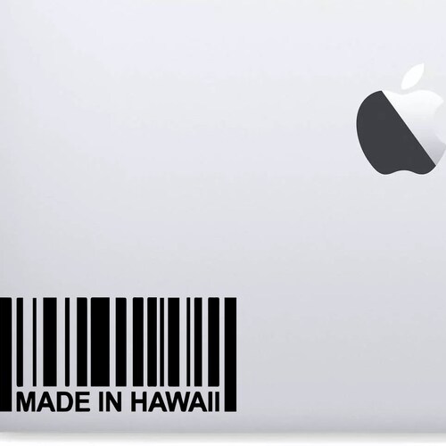 Made in Hawaii HI Barcode Vinyl Decal Sticker - Etsy