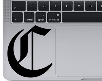 Old English Letter C Initial Vinyl Decal Sticker Diploma Font - Etsy