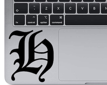 Old English Letter H Initial Vinyl Decal Sticker Diploma Font - Etsy